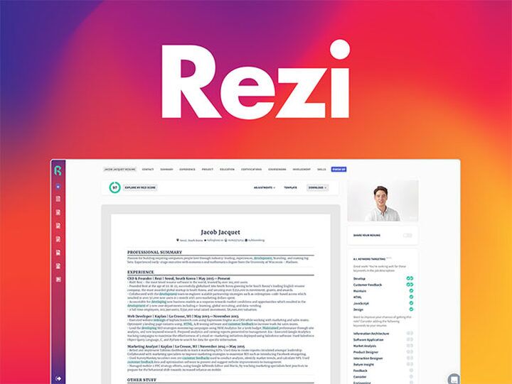 موقع Rezi يساعدك على إنشاء سيرة ذاتية قوية بالذكاء الاصطناعي