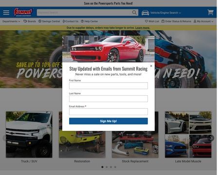 موقع Summit Racing أشهر موقع لشراء قطع غيار السيارات - الدراسة حول العالم