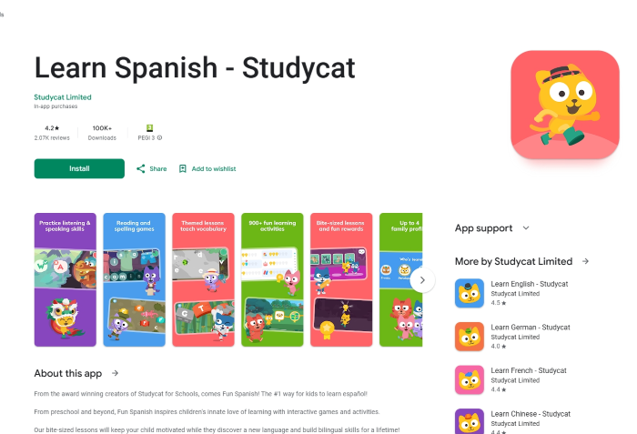 5 من أفضل التطبيقات لتعليم اللغة الإسبانية للأطفال - الدراسة حول العالم